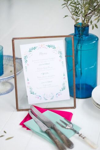 Menu fleuri | Blog mariage, Mariage original, pacs, déco